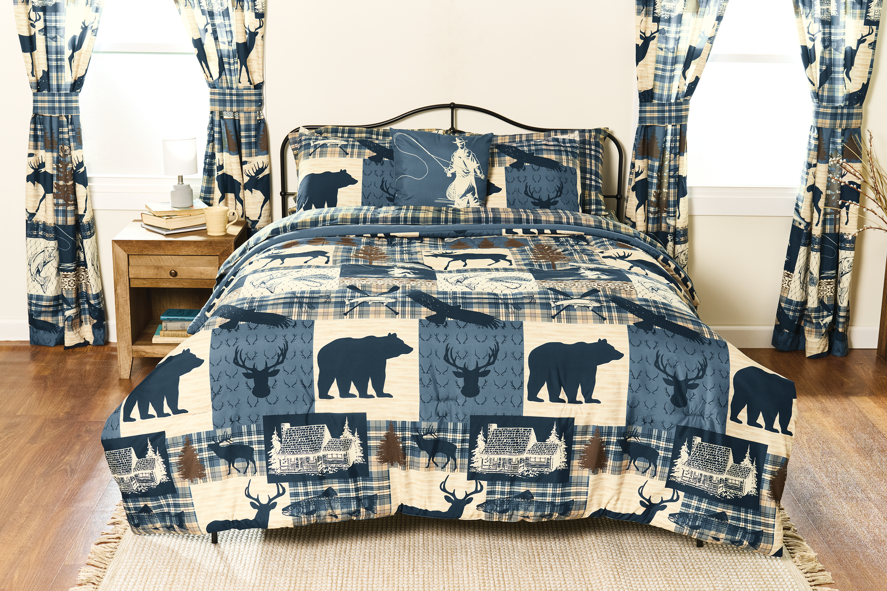 White River Home Nature's Excursion Collection Microfiber Comforter Set ...